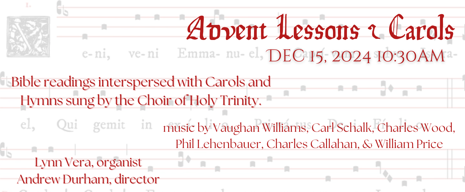 Advent Lessons & Carols – Holy Trinity Episcopal Church
